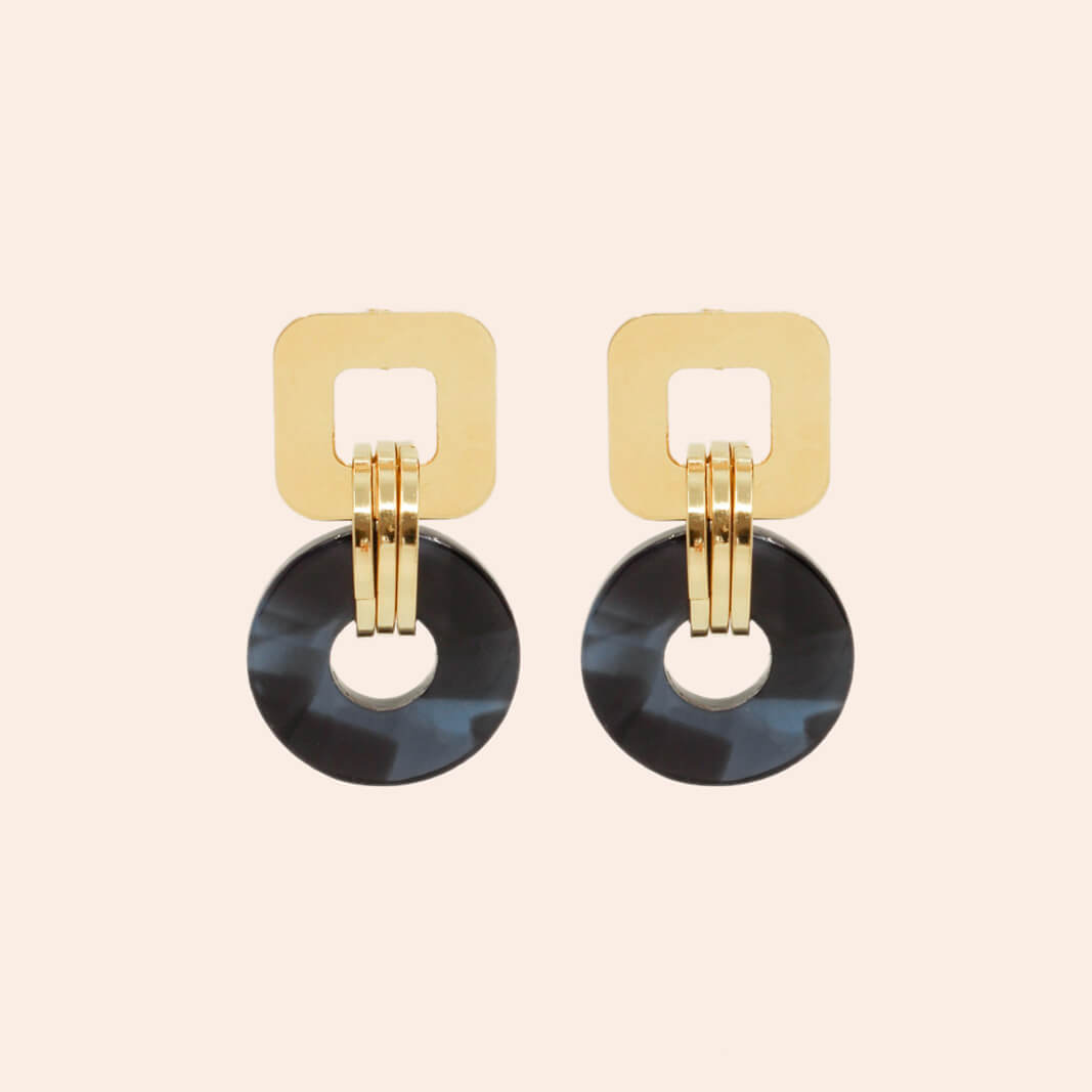 Boucles d'oreilles MEGAN Ecailles Bleues – Bonjour Aimée